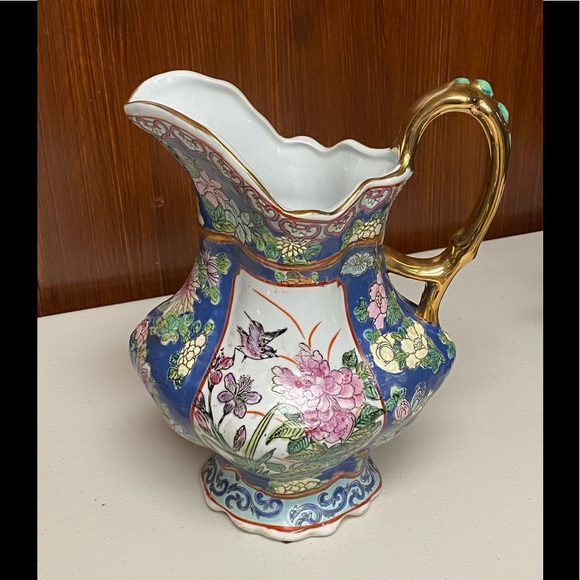 Vintage | Dining | Vintage Japanese Hand Painted Hummingbird In Flowers ...